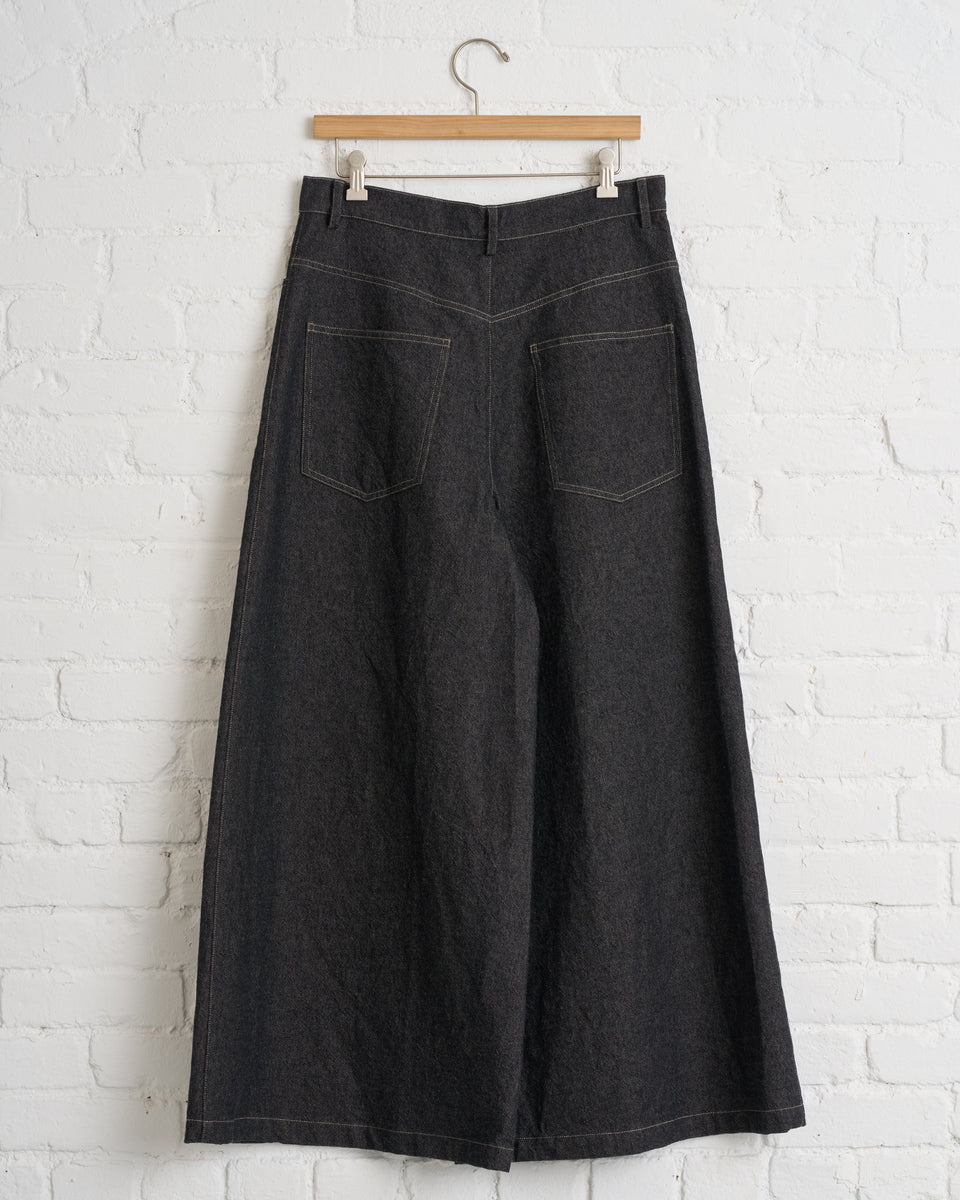 FORME D' EXPRESSION WIDE LEG DENIM 5 POCKET PANT, SMORKY – 180 The Store