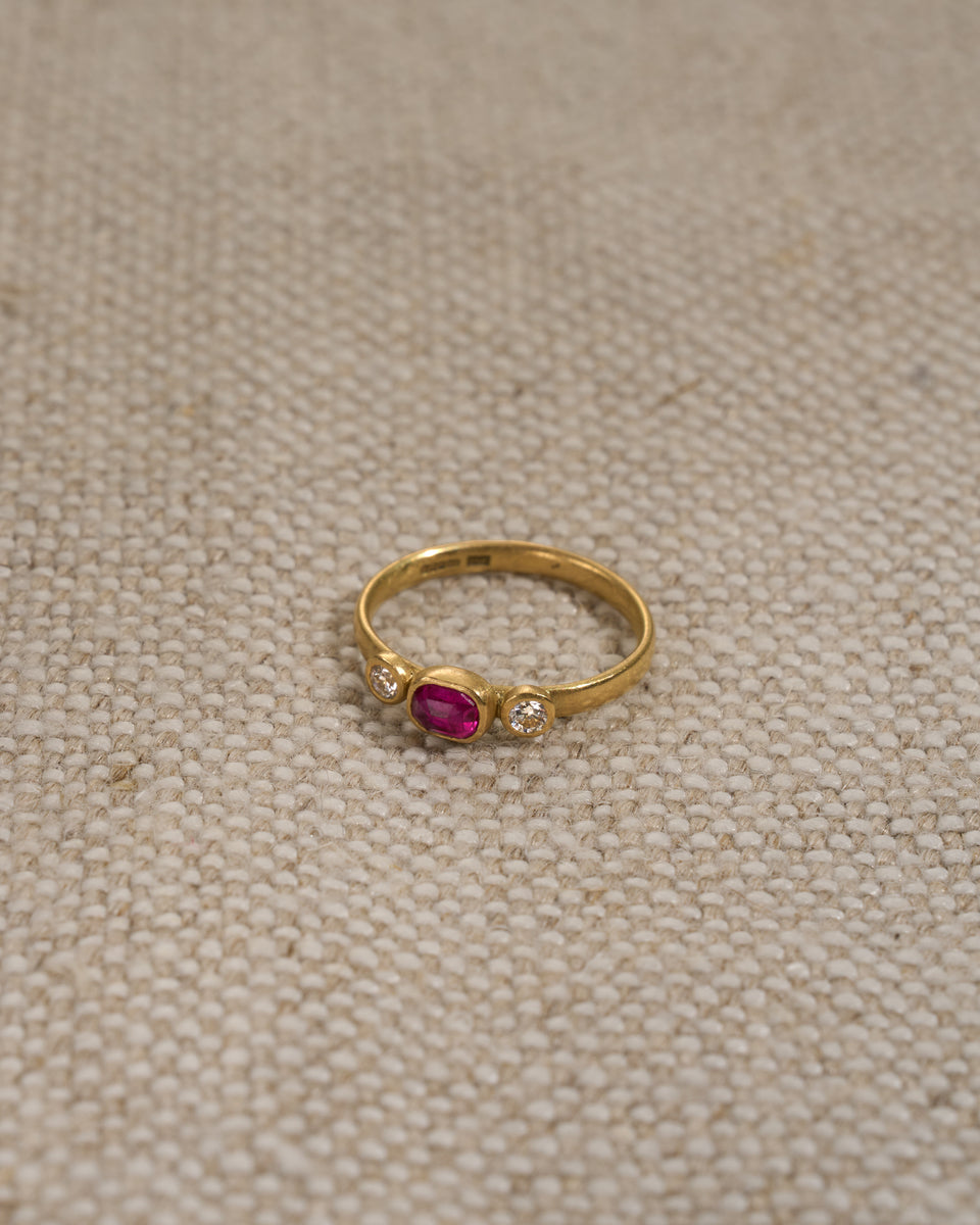GOODMAN MORRIS, RUBY THREE STONE RING – 180 The Store