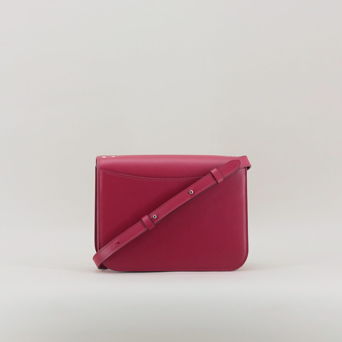 LAPERRUQUE, RASPBERRY, LEATHER FLAP BAG – 180 The Store